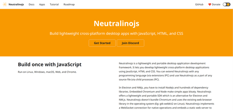 NeutralinoJS: The Next Best Alternative to Electron & Tauri